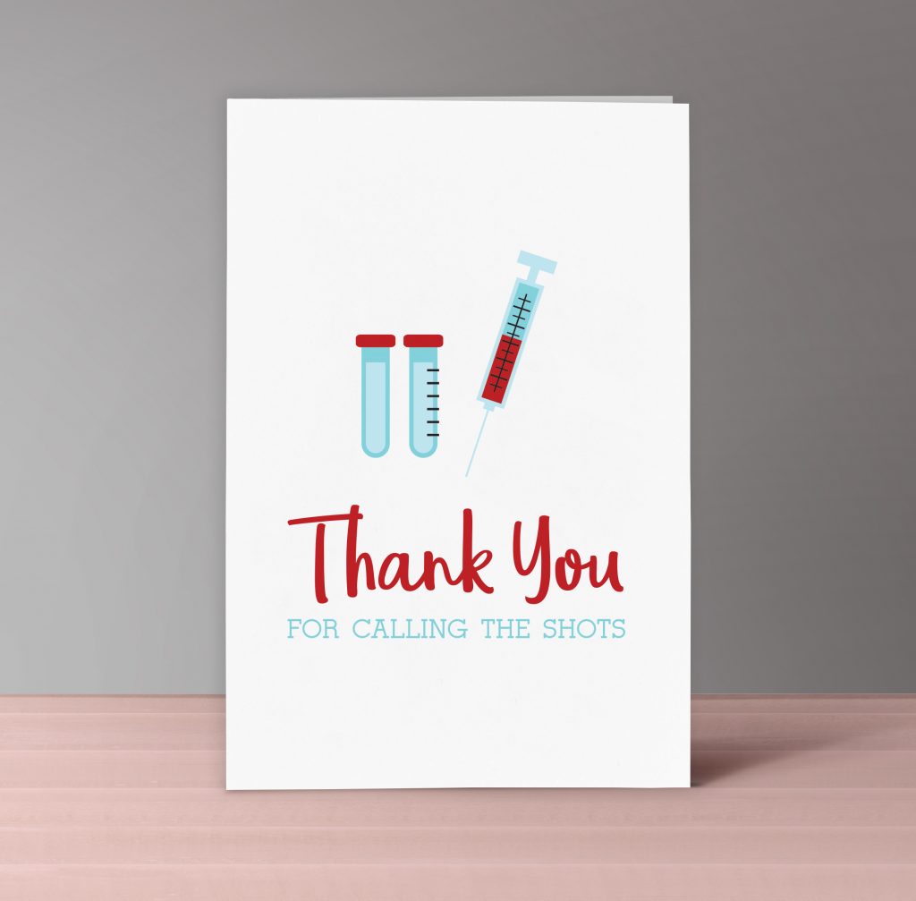 Printable Nurse Thank You Cards - Set of 4 | Nurse/Life/Gear
